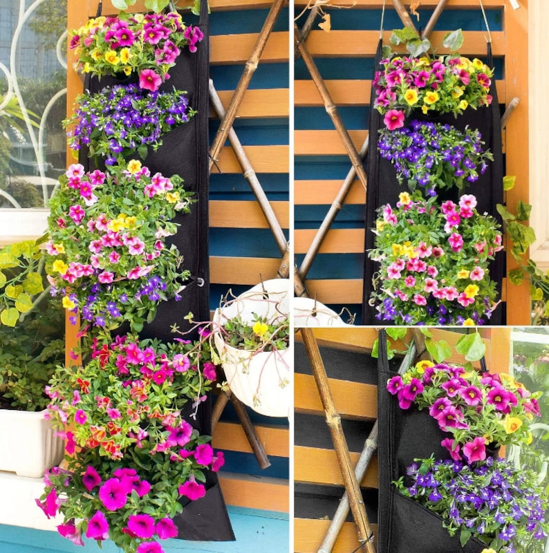 NEW DESIGN Vertical Hanging Garden Planter Flower Pots - Etsy