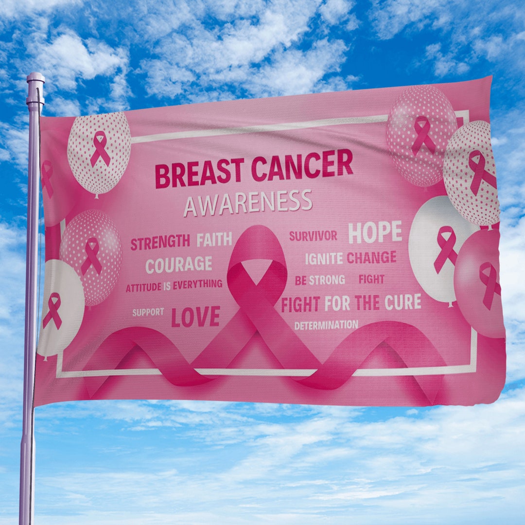 Breast Cancer Awareness Flag 3x5 Ft Breast Cancer Awareness - Etsy