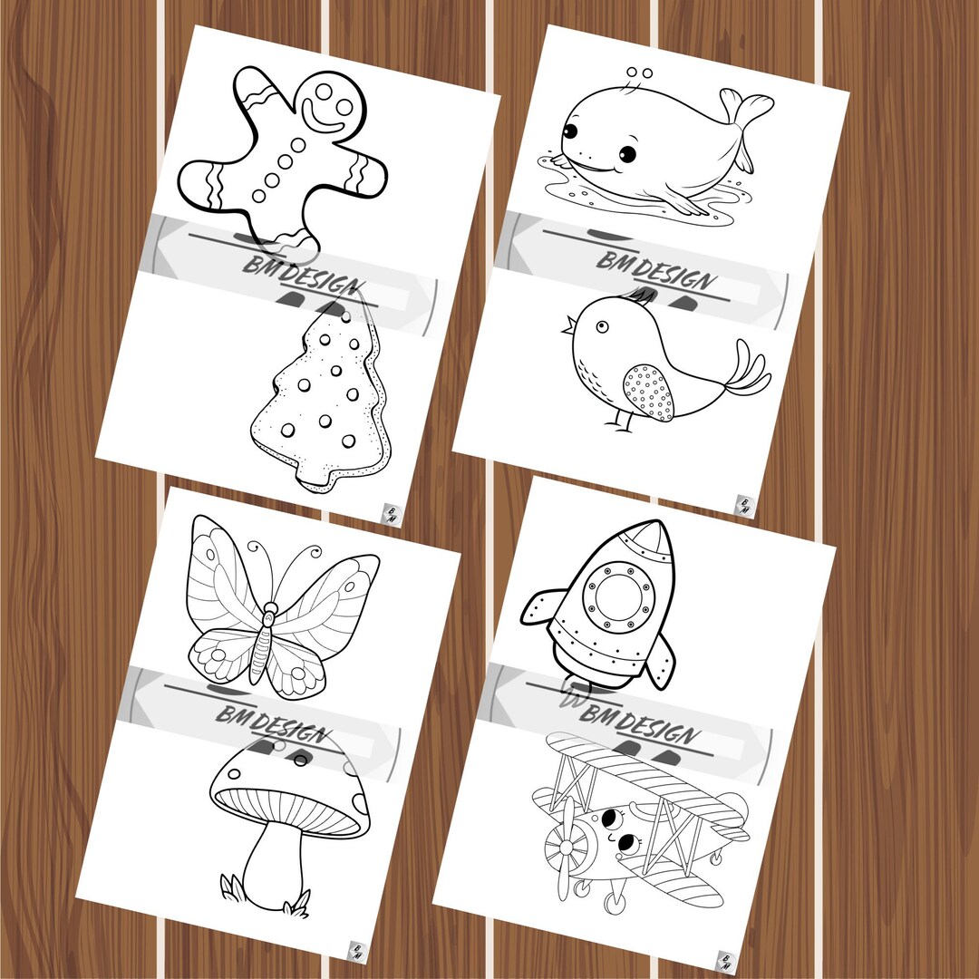 Basic Coloring Book for Kids, Printable Coloring Book, Coloring Book ...