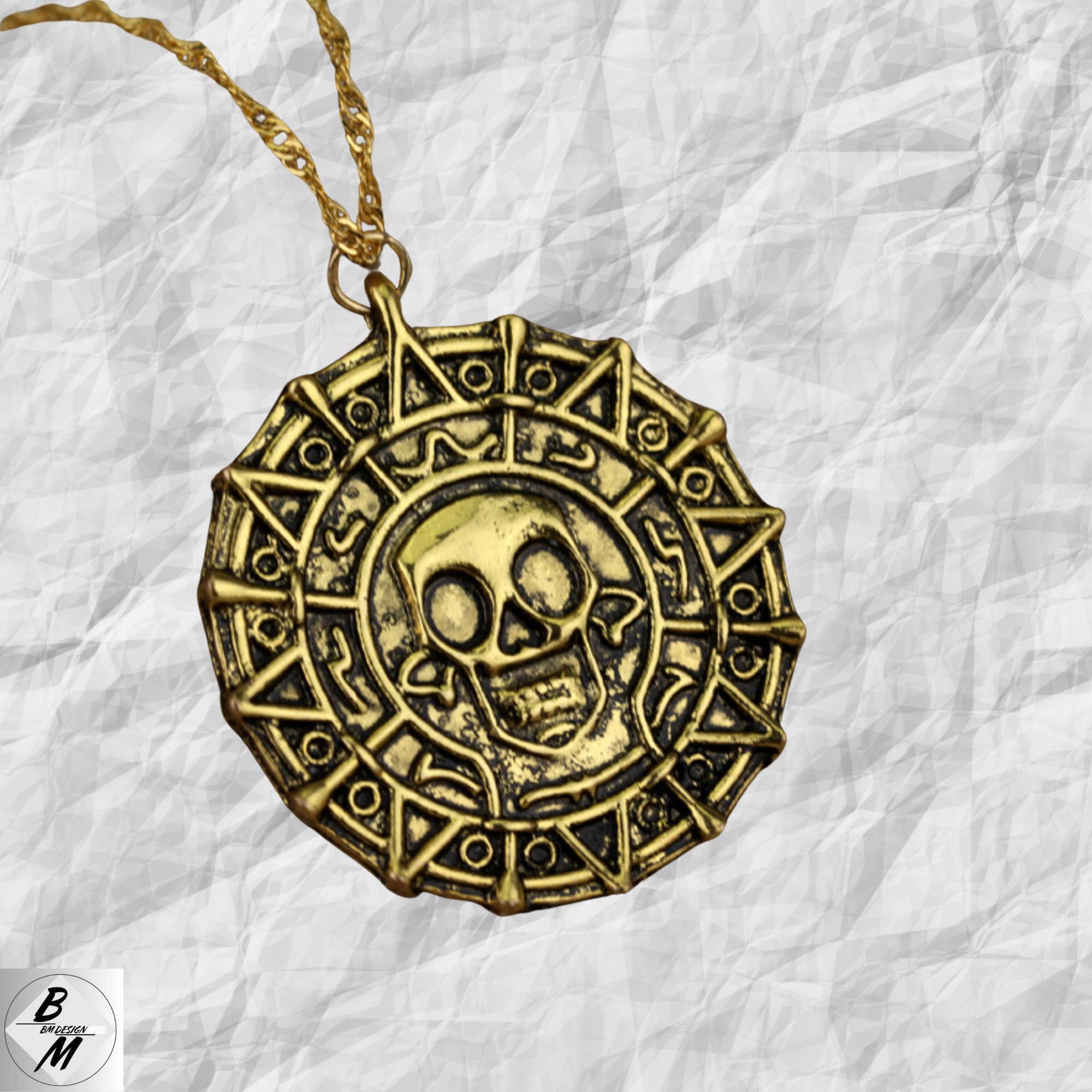 Pirates of the Caribbean Coin Skull Necklace, Pirates of the Caribbean ...