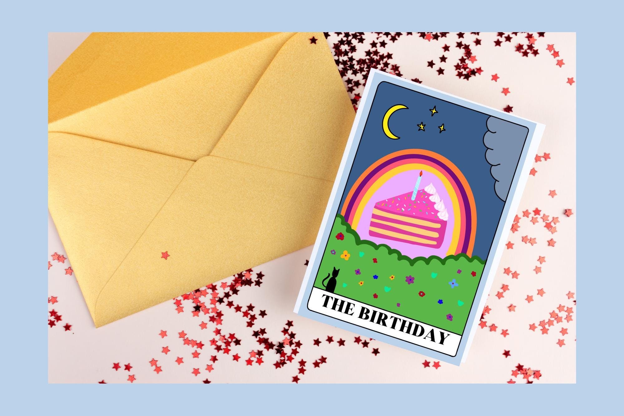 Tarot Birthday Card, Mystical Birthday Card, Witchy Birthday Card - Etsy