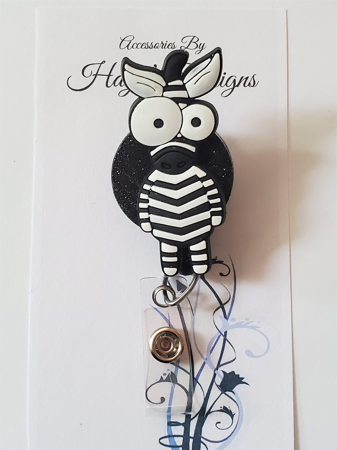 Zebra Humor Badge Reel Gift ID Badge Breakaway Lanyard Badge Reel Badge ...