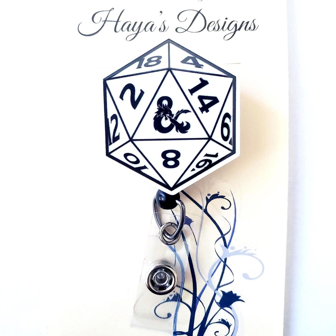 Dungeons and Dragons Dice Retractable Badge Reel, Breakaway Lanyard, D ...