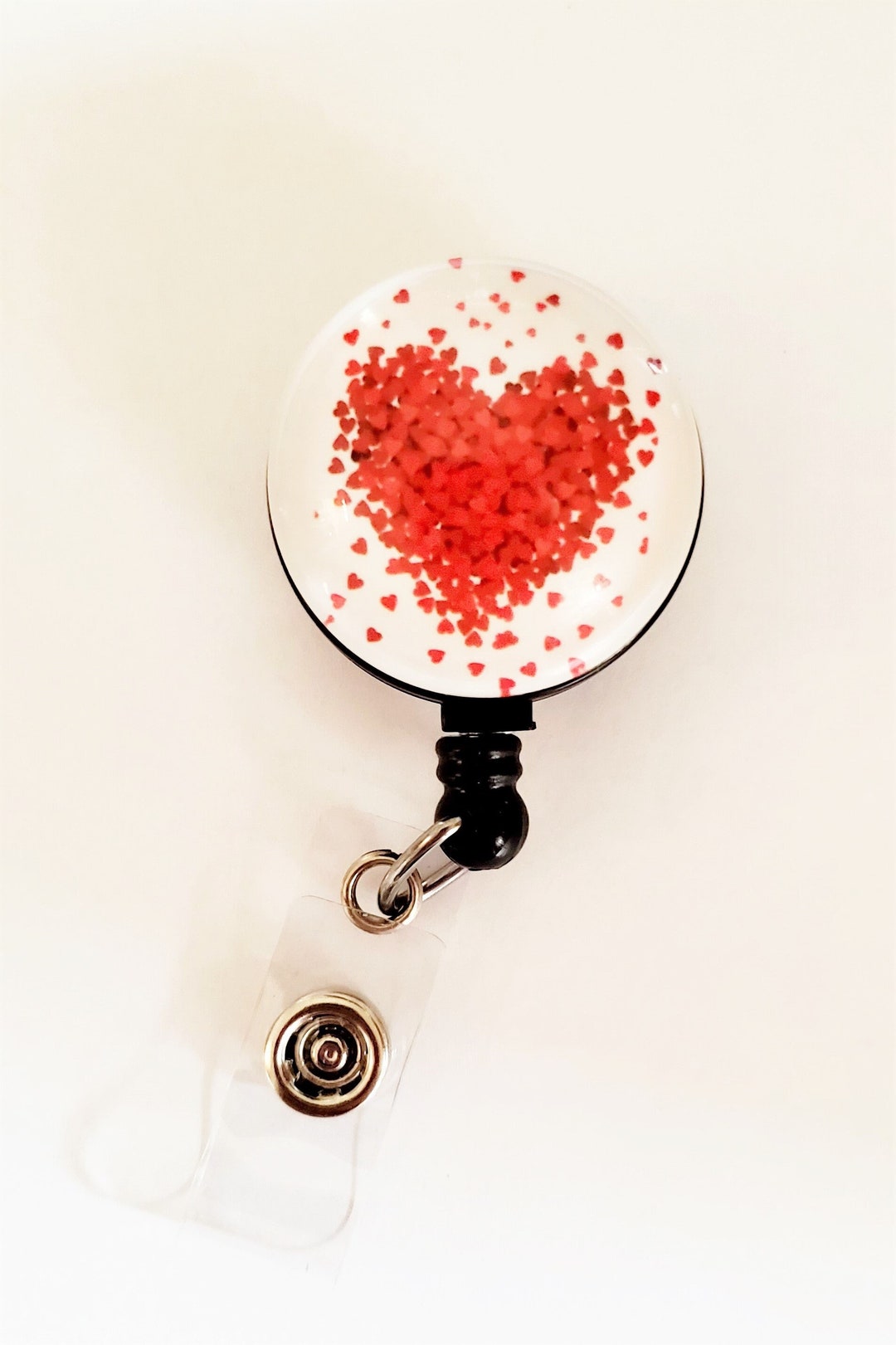 Heart of Hearts Retractable Badge Reel, Breakaway Lanyard Badge Reel ...