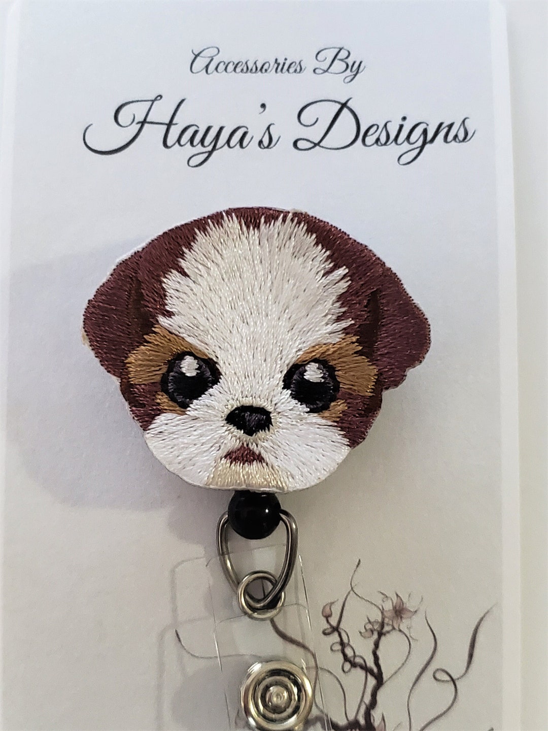 Shih Tzu Dog Badge Reel MRI Safe Badge ID Badge Dog Lover Badge Reels ...