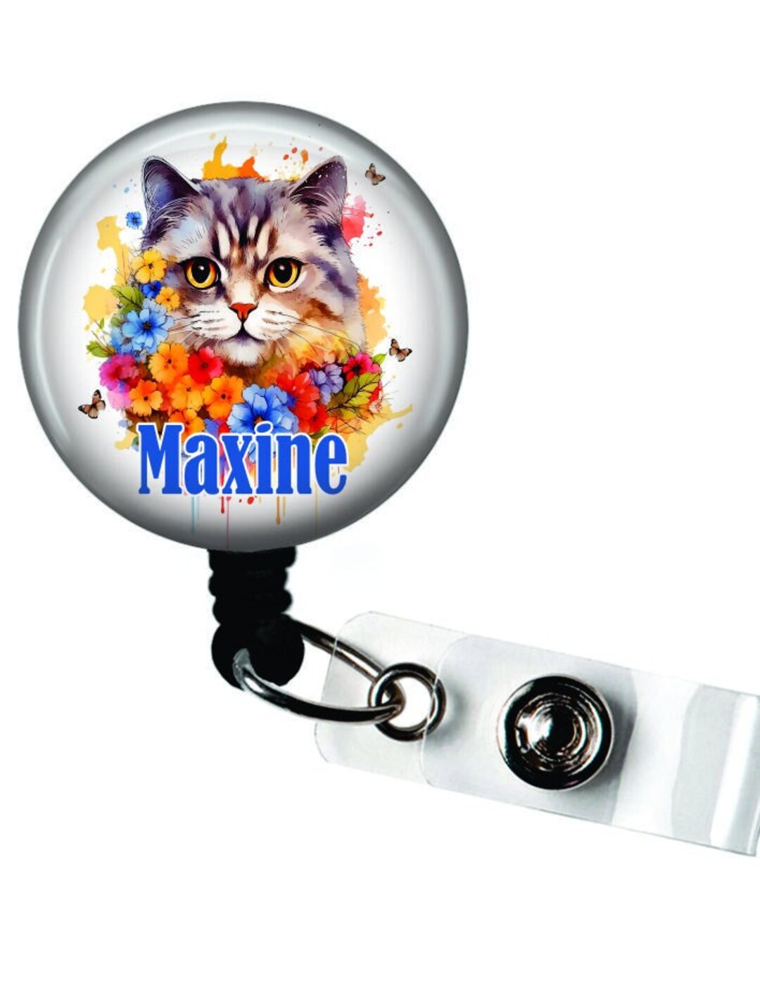 Cat Badge Reel Nursing Badge Cat Lover Medical Badge Reels Stethoscope ...