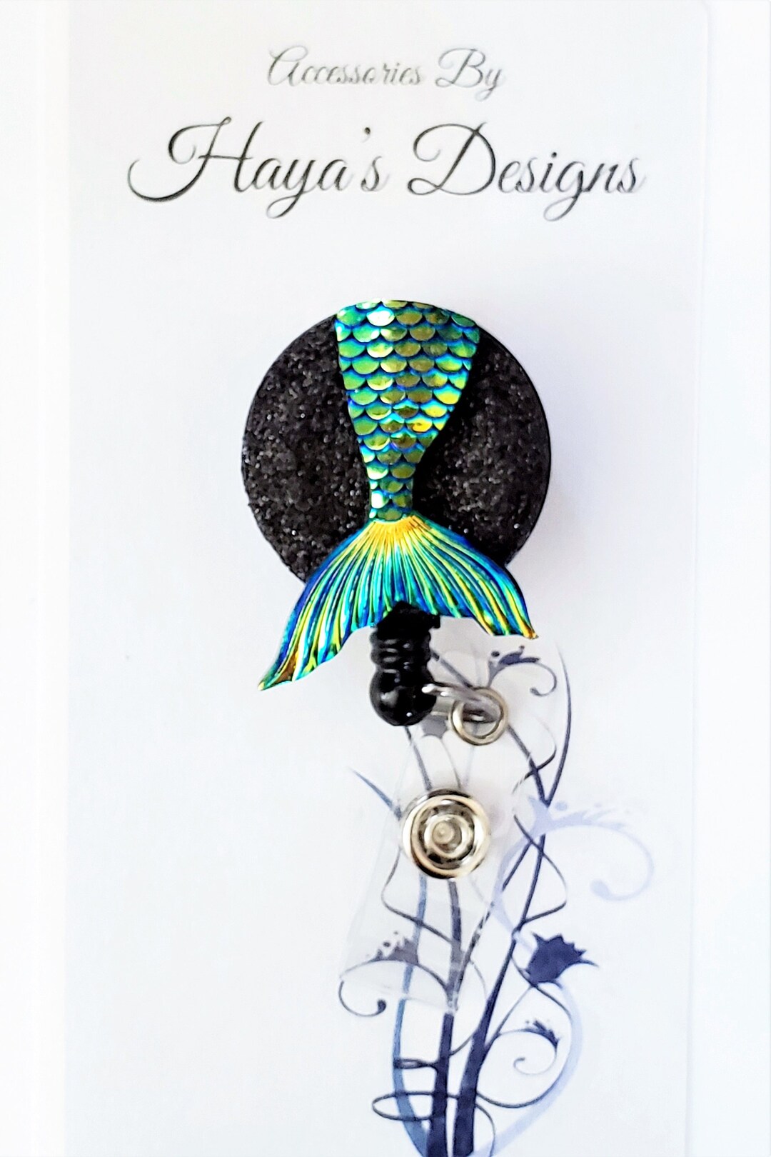 Mermaid Tail Badge Reel | Mermaid Tail | ID Badge | Gift | Badge Reels ...