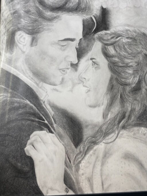Twilight, Bella and Edward, Pencil Drawing. - Etsy