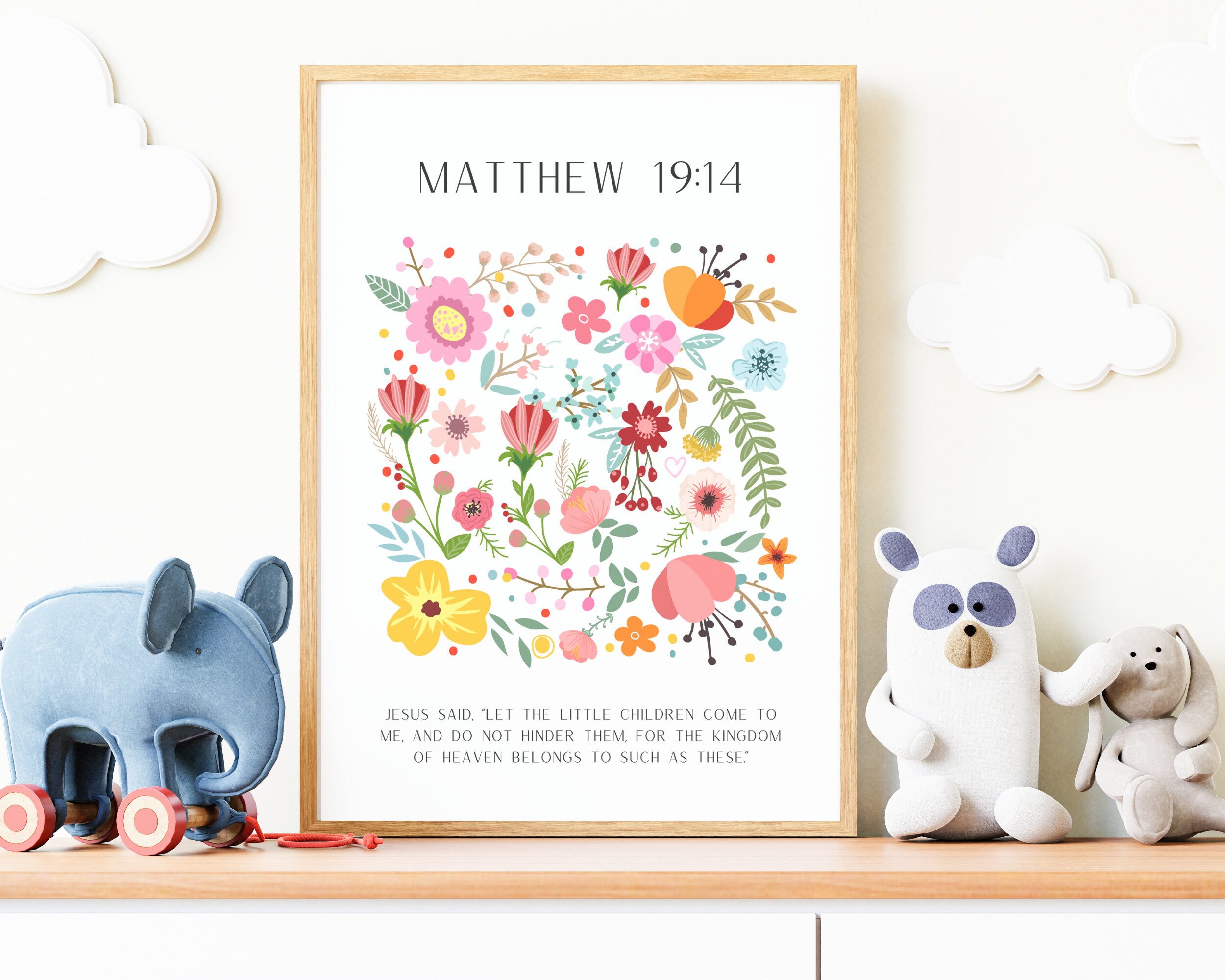 Christian Scripture Art Printable Nursery Bible Verse - Etsy