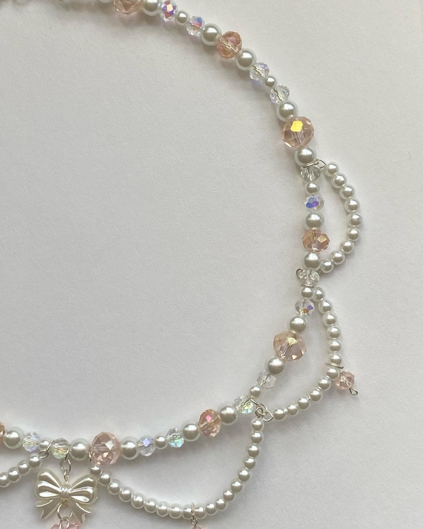 Dainty Floral Coquette Necklace - Etsy