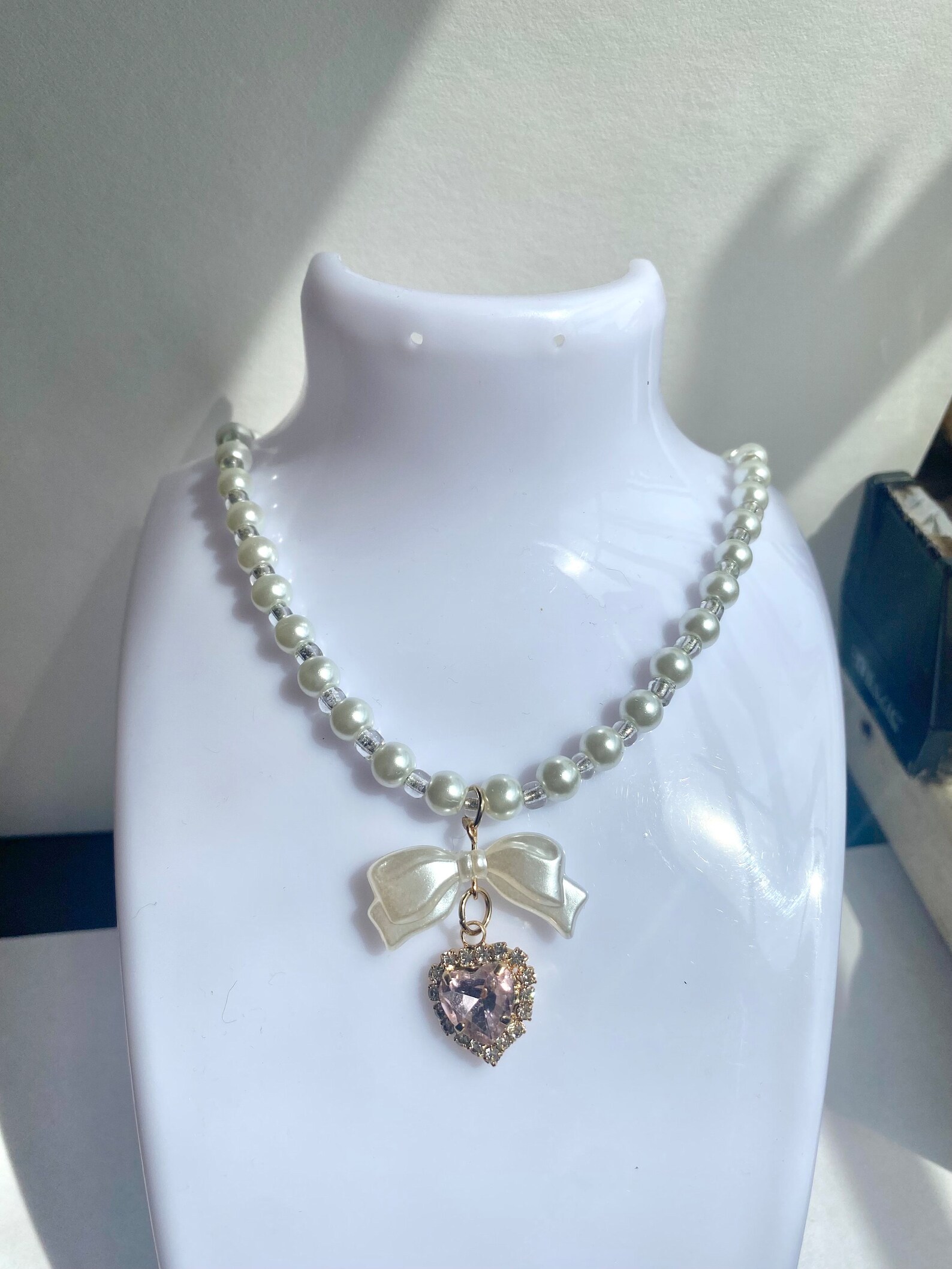 Dainty Coquette Princess Pink Necklace - Etsy