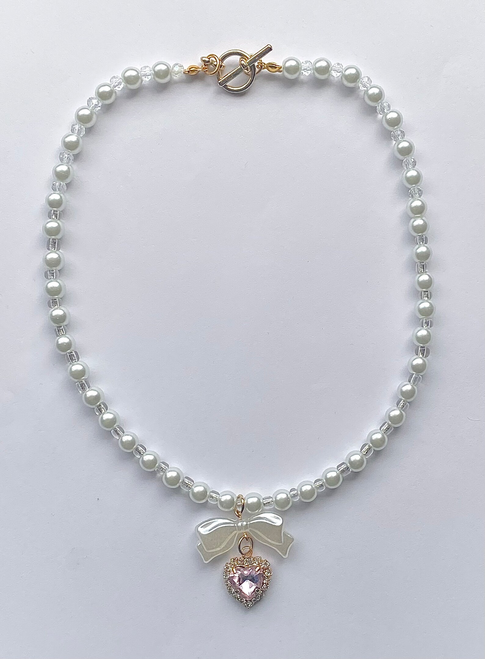 Dainty Coquette Princess Pink Necklace - Etsy