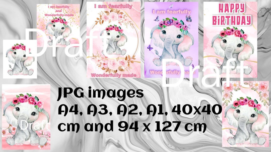 Elephant Girl Watercolor Printable Image - Etsy