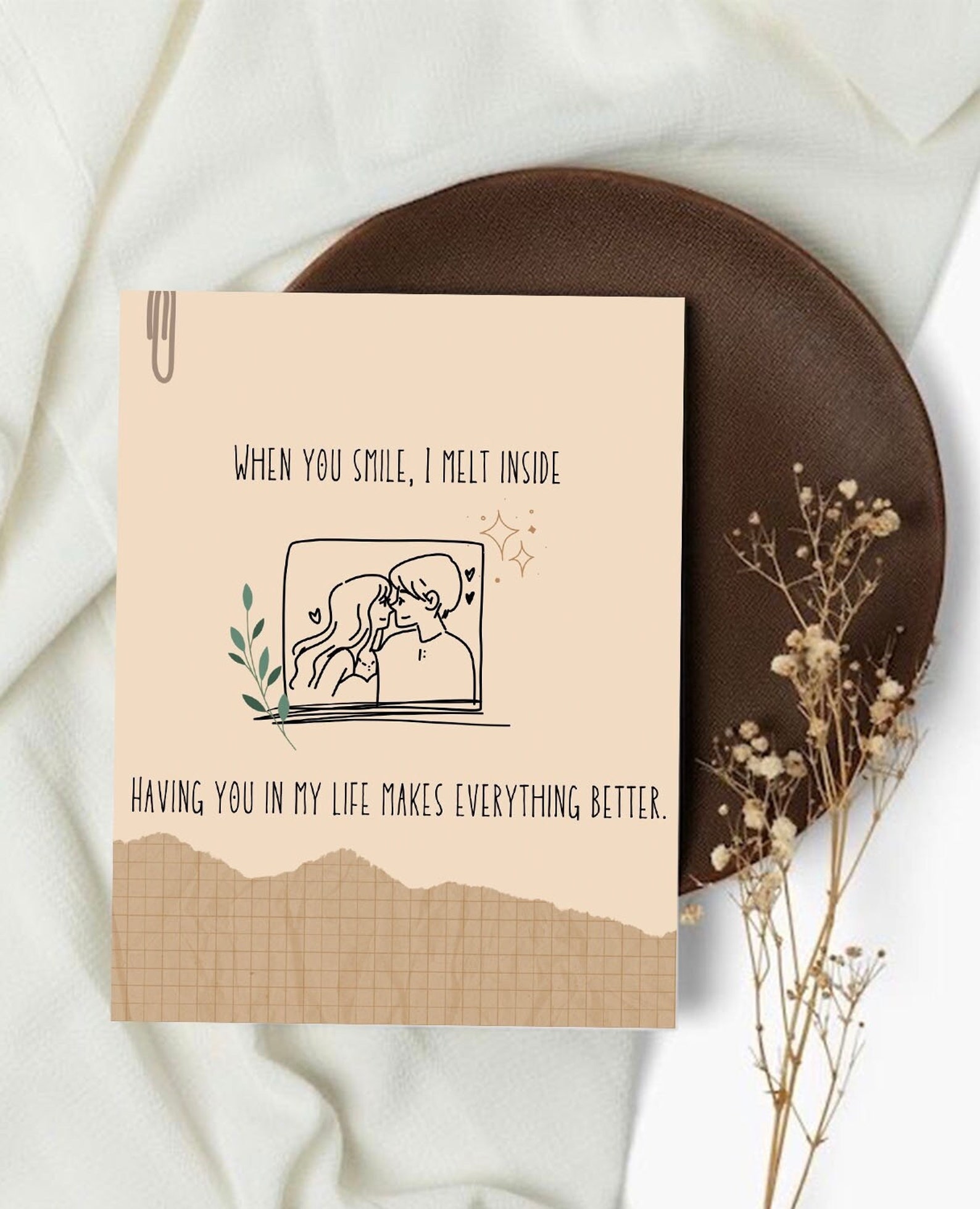 Aesthetic Theme Love Card for Couples - Etsy