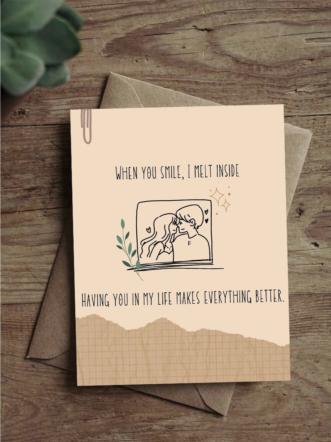 Aesthetic Theme Love Card for Couples - Etsy