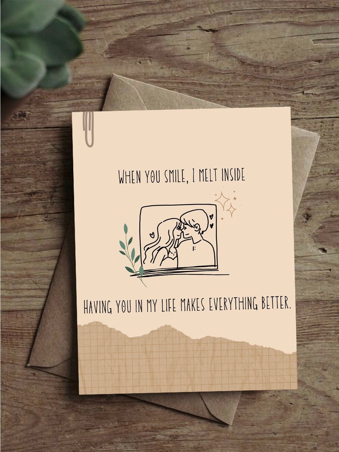 Aesthetic Theme Love Card for Couples - Etsy