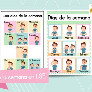 Days of the Week in LSE Spanish Sign Language Days of the Week LSE LSE ...