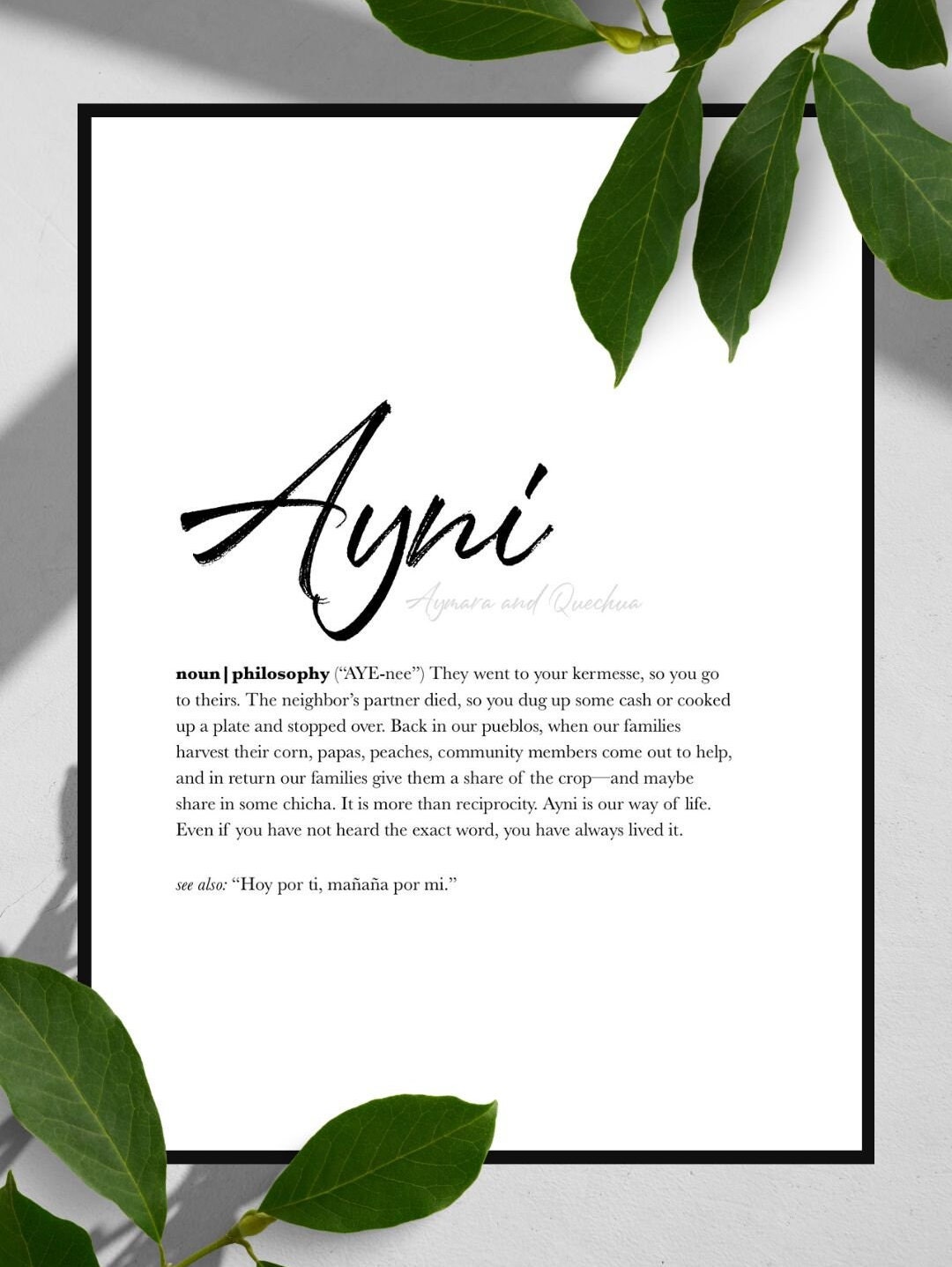 Personalized Aymara/quechua Language Inspiration Wall Art - Etsy