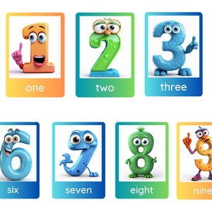Numbers Flashcards,flashcards Set,preschool Numbers,educational ...