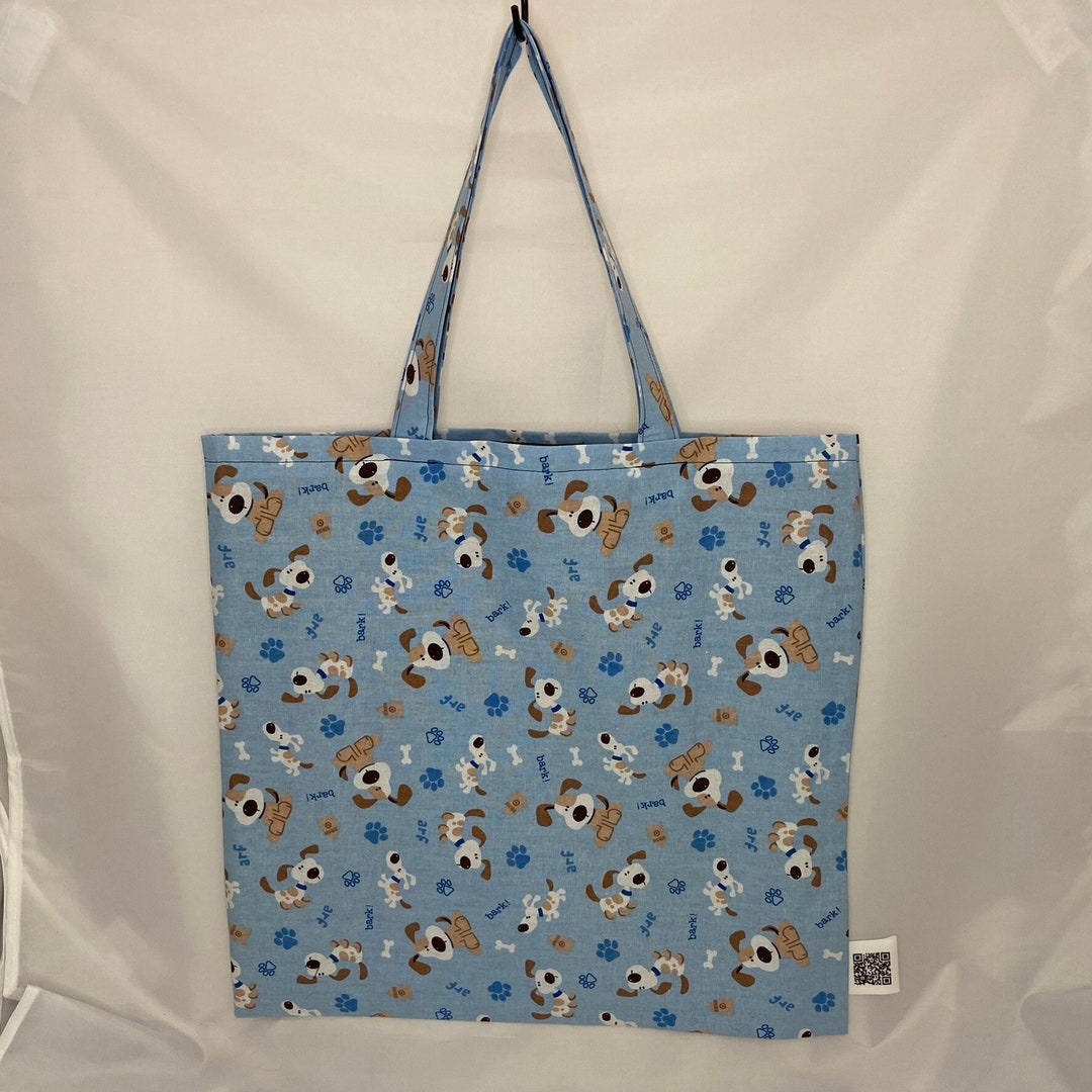 Bark, Woof. Folding Shopping Bag With Large Pocket. Reuseable Tote Bag ...