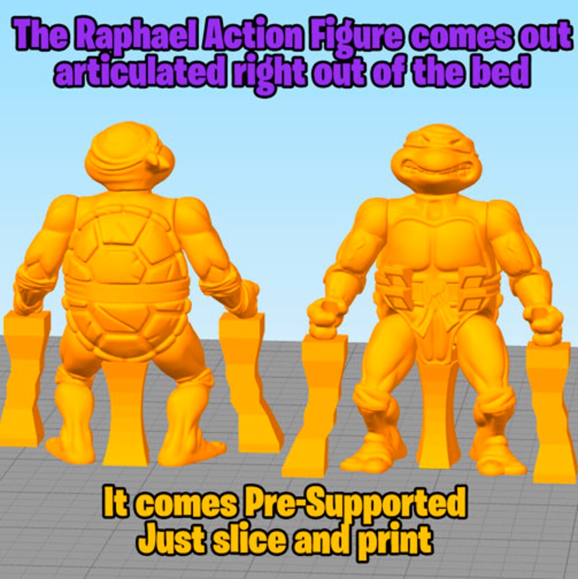 TMNT Raphael 1988 Articulated Print-stl FILE - Etsy