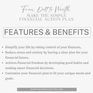 Financial Action Plan Takes You Through the Process Step by Step With ...