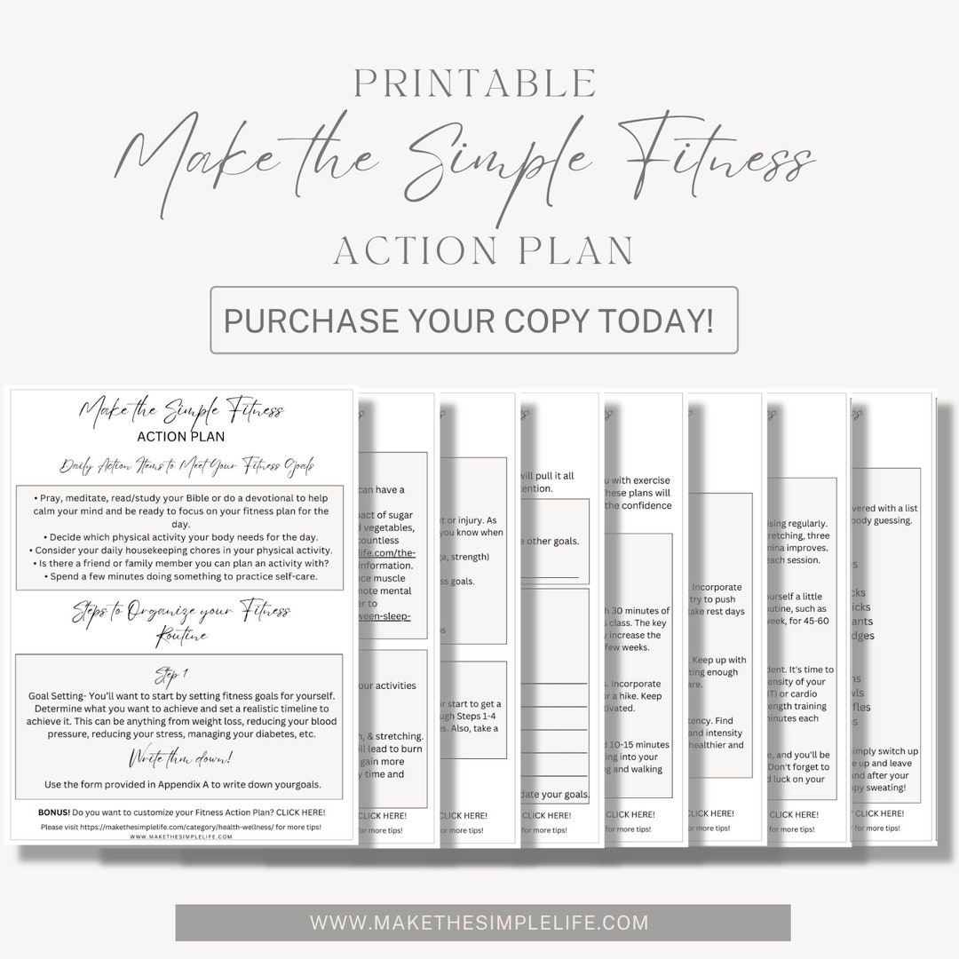 Simple Fitness Action Plan: Step-by-step Guide to Embrace a Good ...
