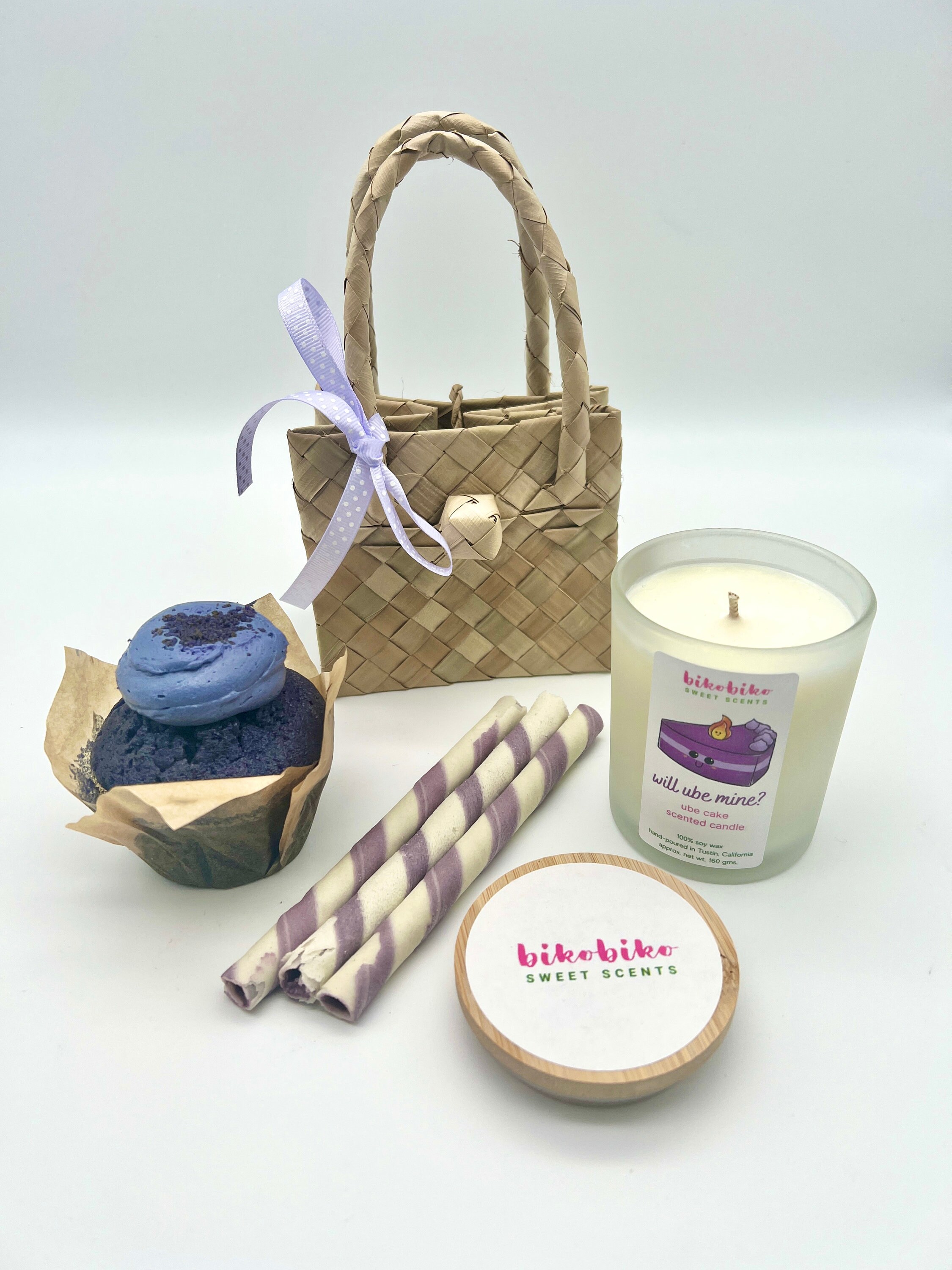 Ube Cake Soy Candle will Ube Mine With Handwoven Gift Bag/box - Etsy