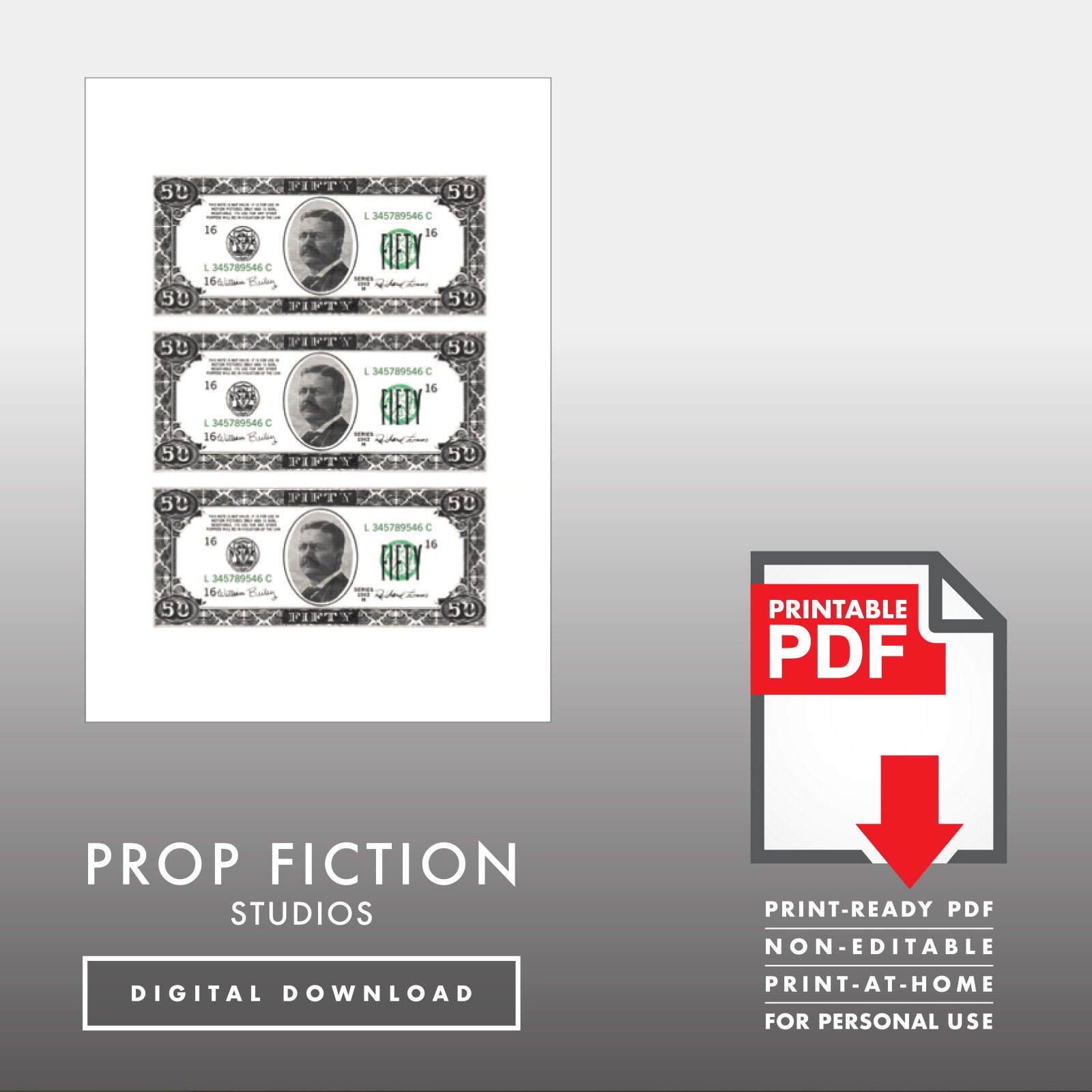 The Goonies: Printable PDF Prop Uncut Currency Sheet - Etsy