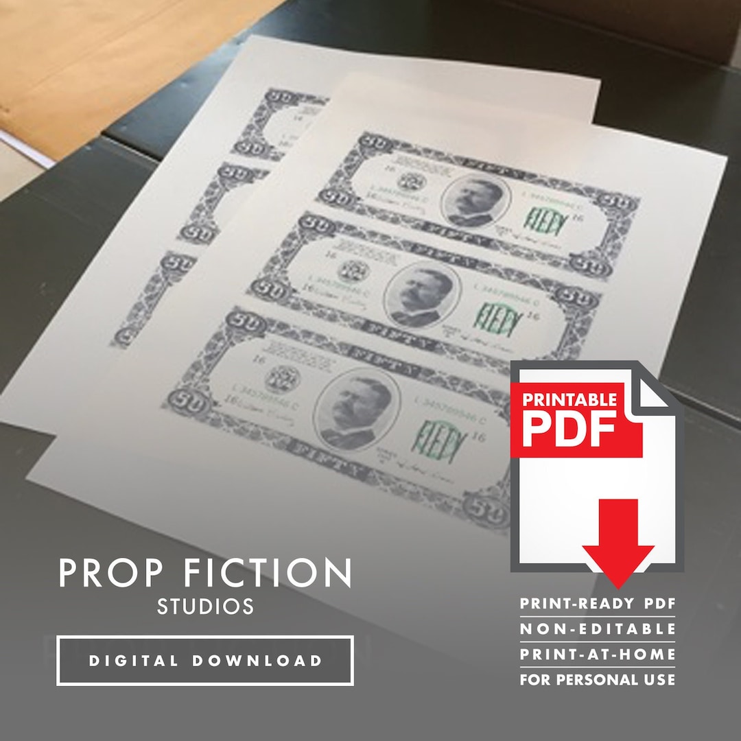 The Goonies: Printable PDF Prop Uncut Currency Sheet - Etsy