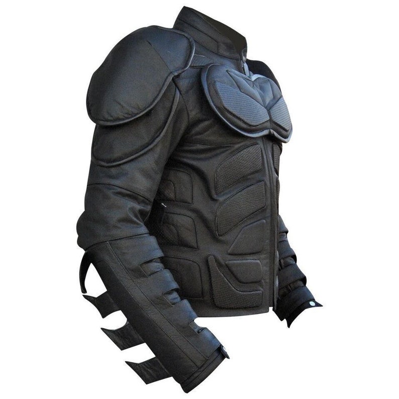 Superhero Inspired Safety Armored Motorcycle Racing Jacket Black ...