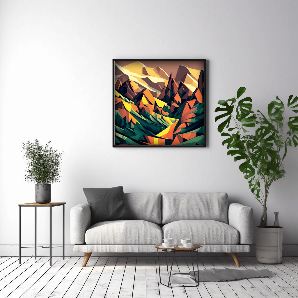 Rocky Mountain National Park Cubism Wall Art Instant Digital Download ...