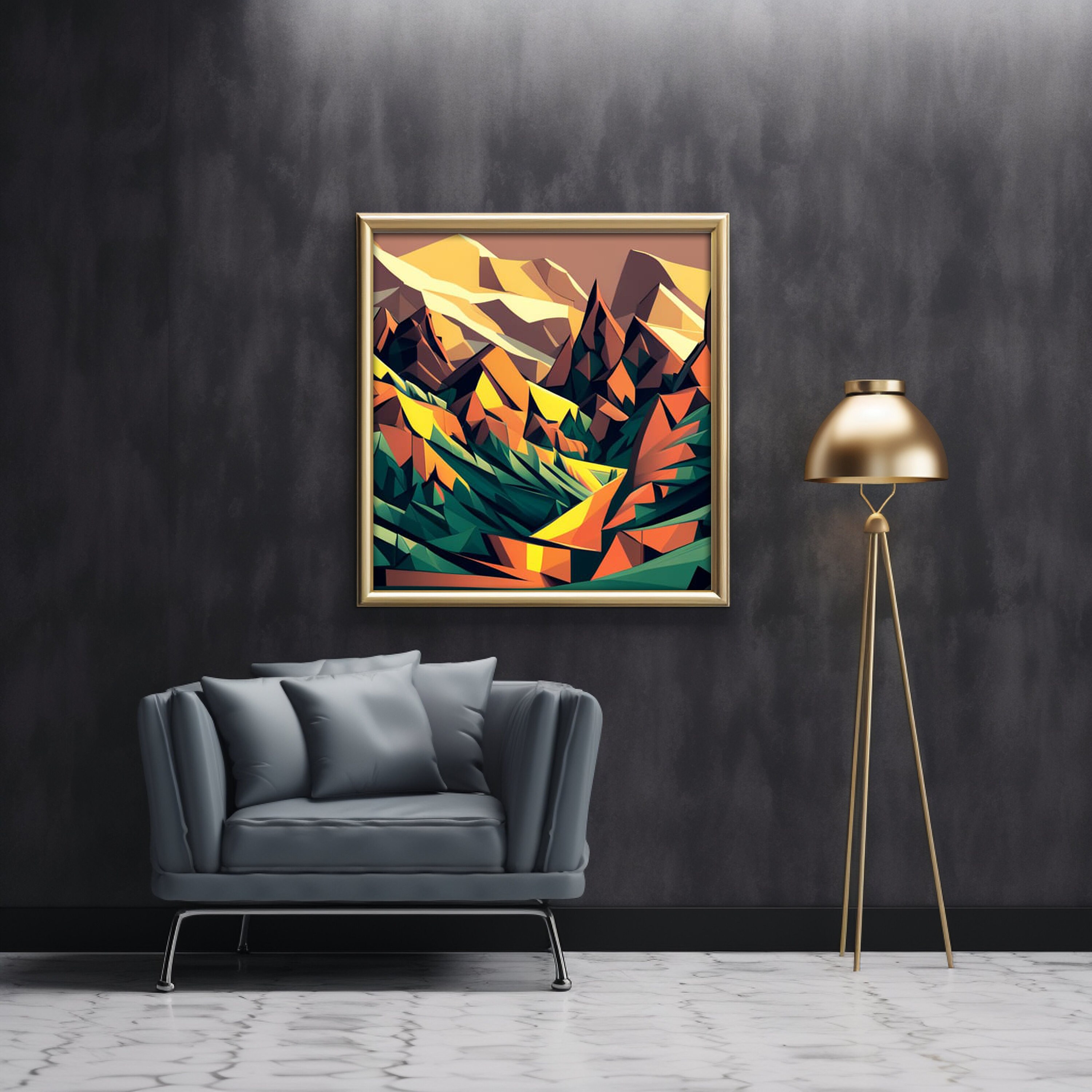 Rocky Mountain National Park Cubism Wall Art | Instant Digital Download ...