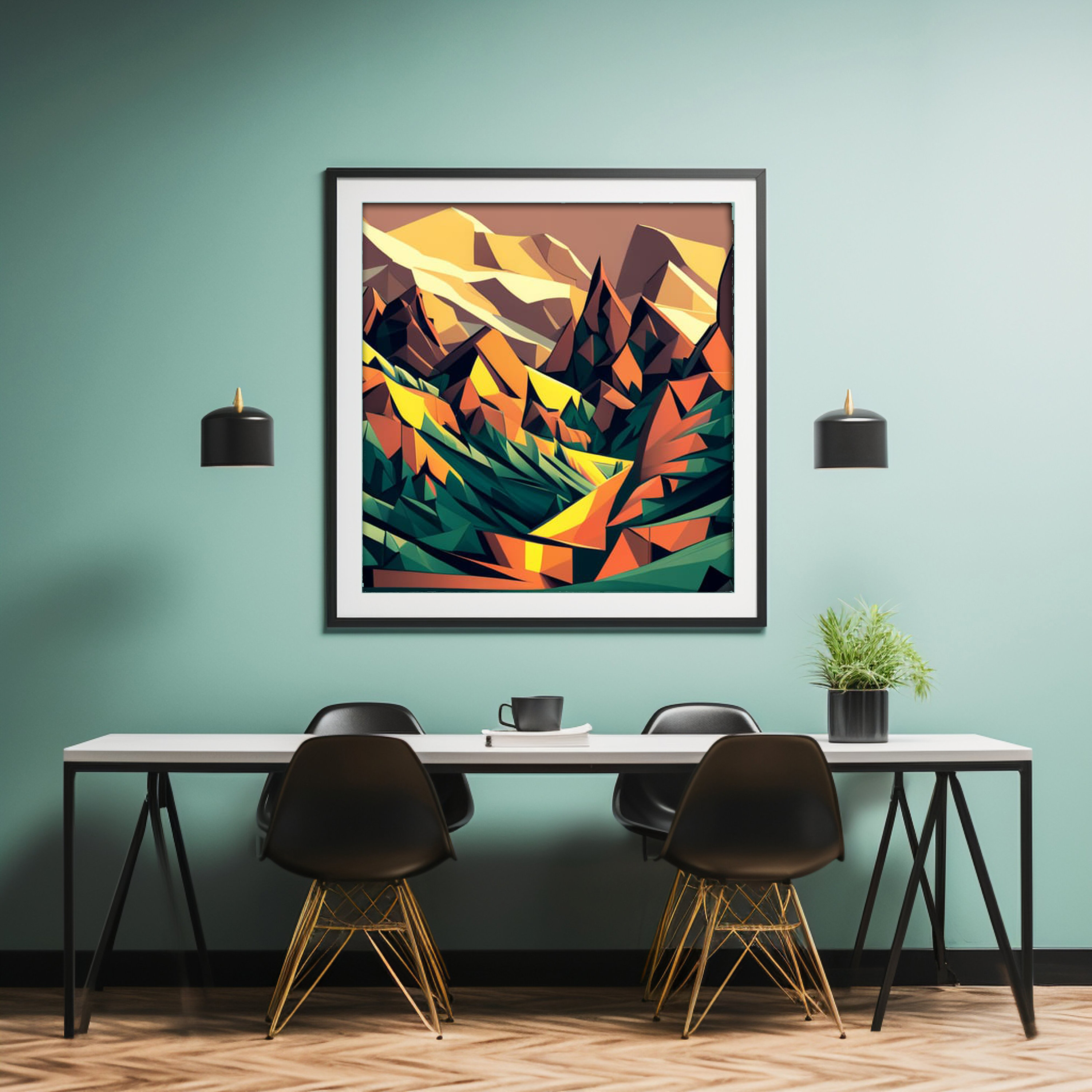 Rocky Mountain National Park Cubism Wall Art | Instant Digital Download ...
