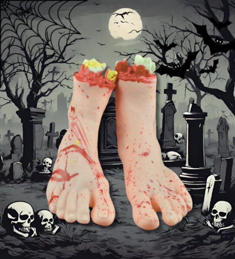 2 Pcs Halloween Decoration Blood Severed Limbs Fet Horror Chop - Etsy
