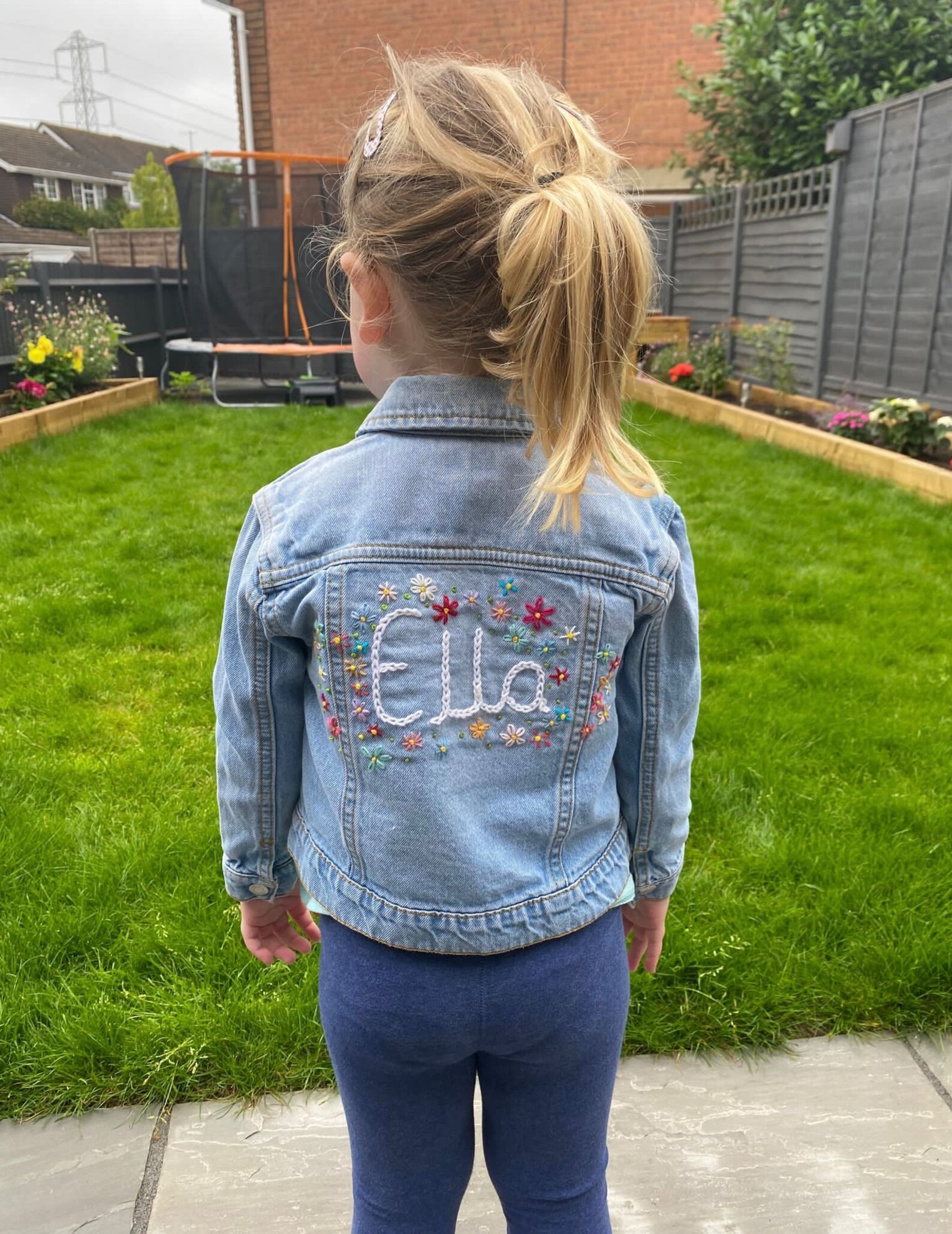 Personalised Name Hand Embroidered Denim Jacket Children - Etsy