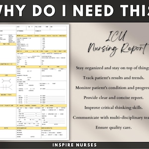 ICU Nurse Report Sheet With Hourly Rounding, ICU Nursing Report Sheet ...