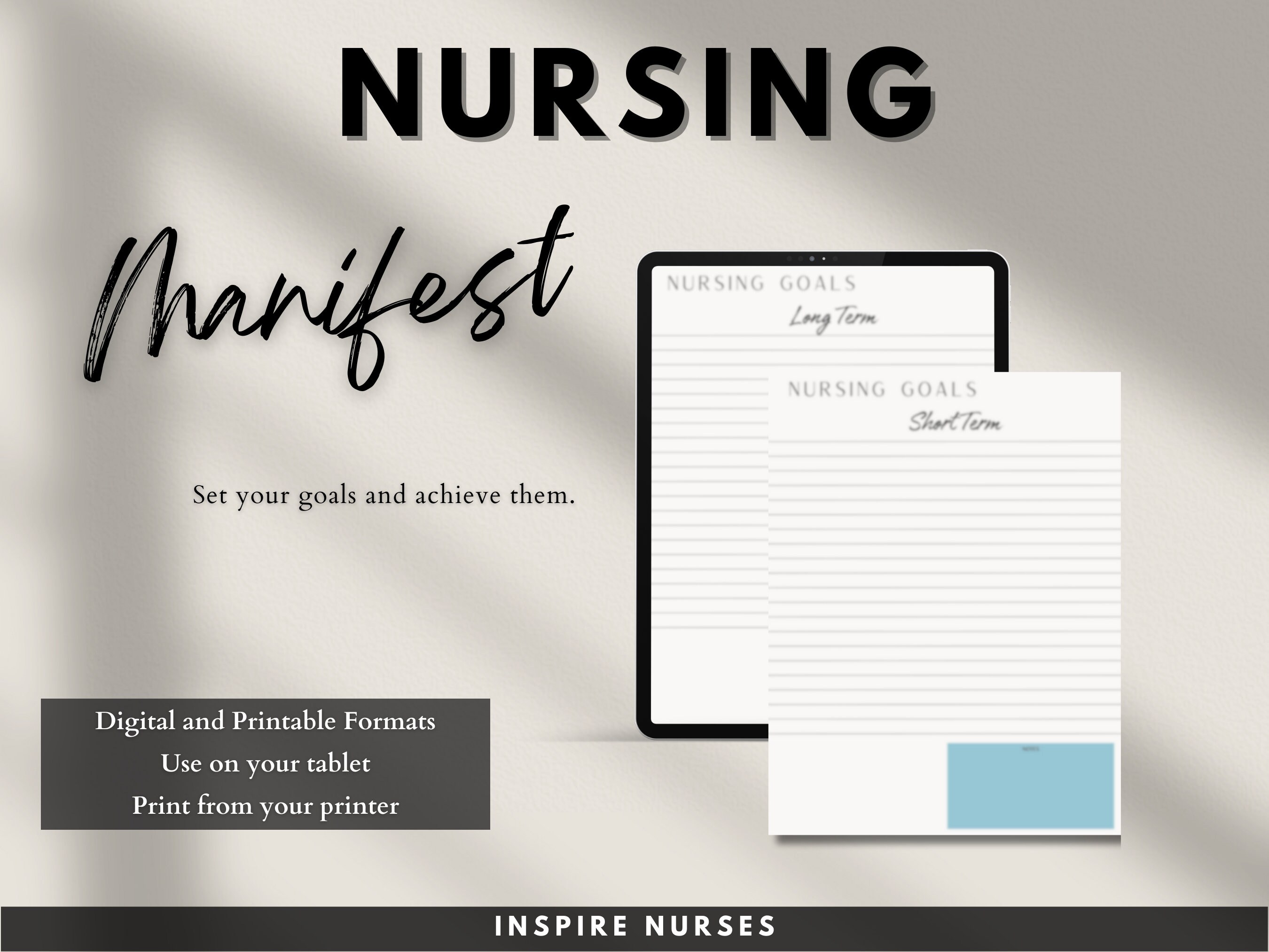 Nurse Goals Sheets, Nursing Notes, Nursing Templates, New Grad Nurse ...