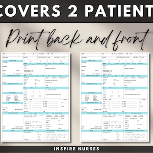 PACU Nurse Report Sheet, PACU Nursing Report Sheet, PACU Nurse Handoff ...