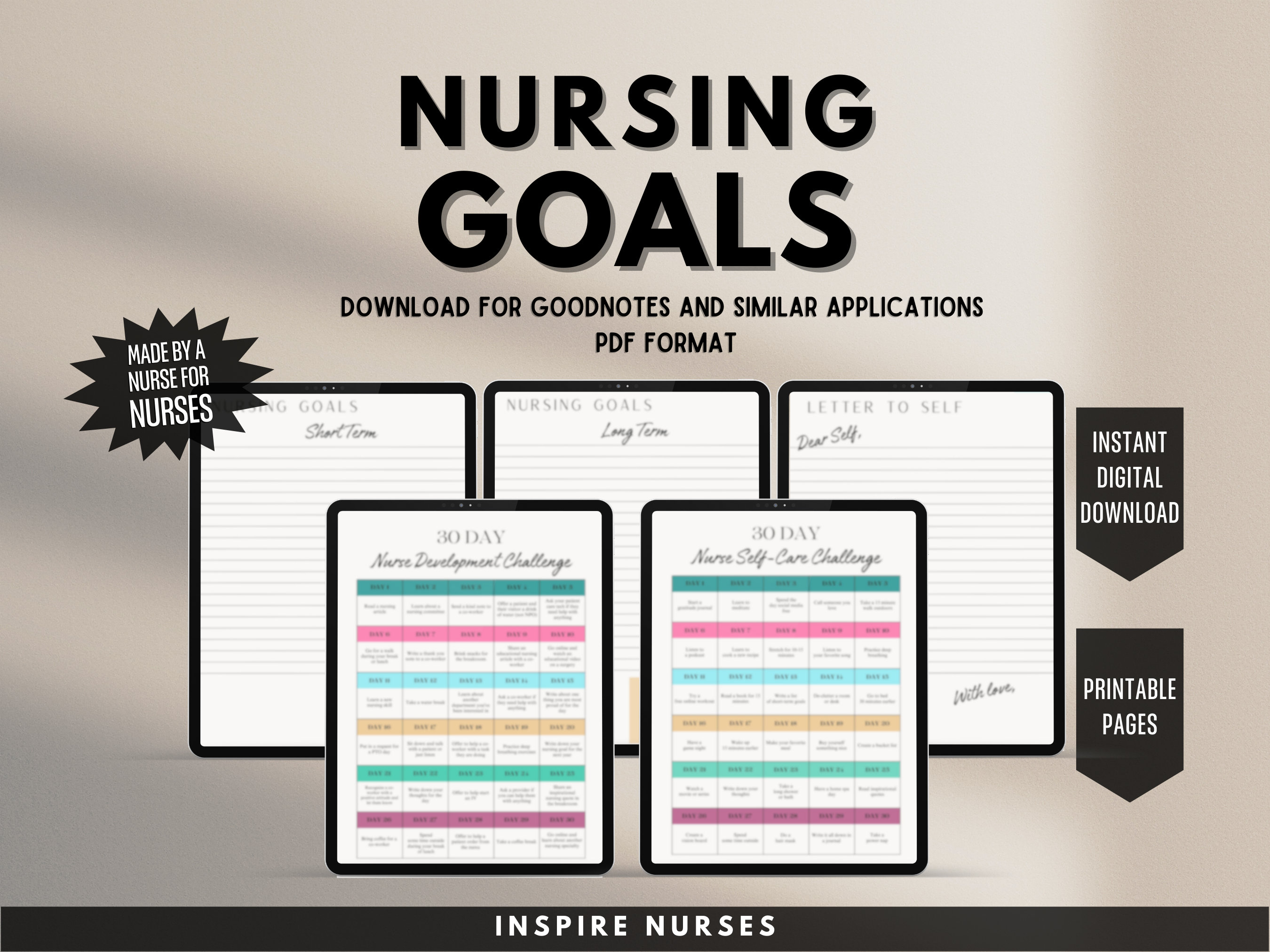Nurse Goals Sheets, Nursing Notes, Nursing Templates, New Grad Nurse ...