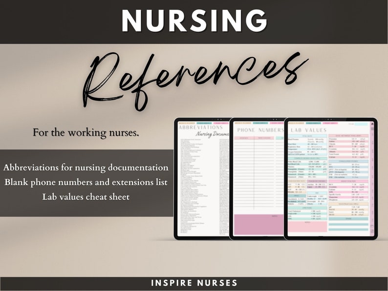 Nurse Planner, Undated Nursing Planner, Digital Planner, Nursing Notes ...