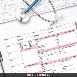 ICU Nurse Report Sheet With Hourly Rounding, ICU Nursing Report Sheet ...