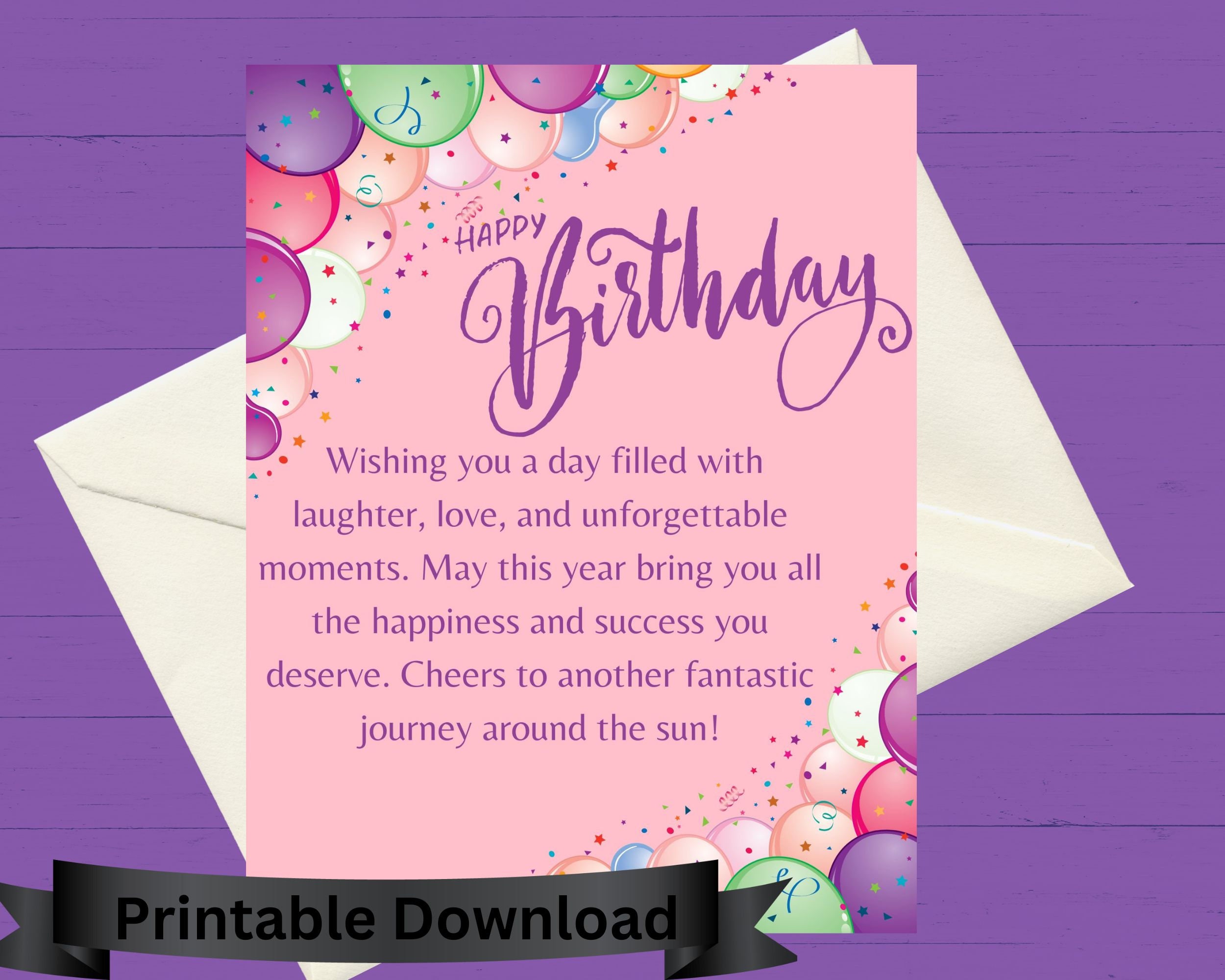 Printable Happy Birthday Card,digital Instant Download,custom Greeting ...