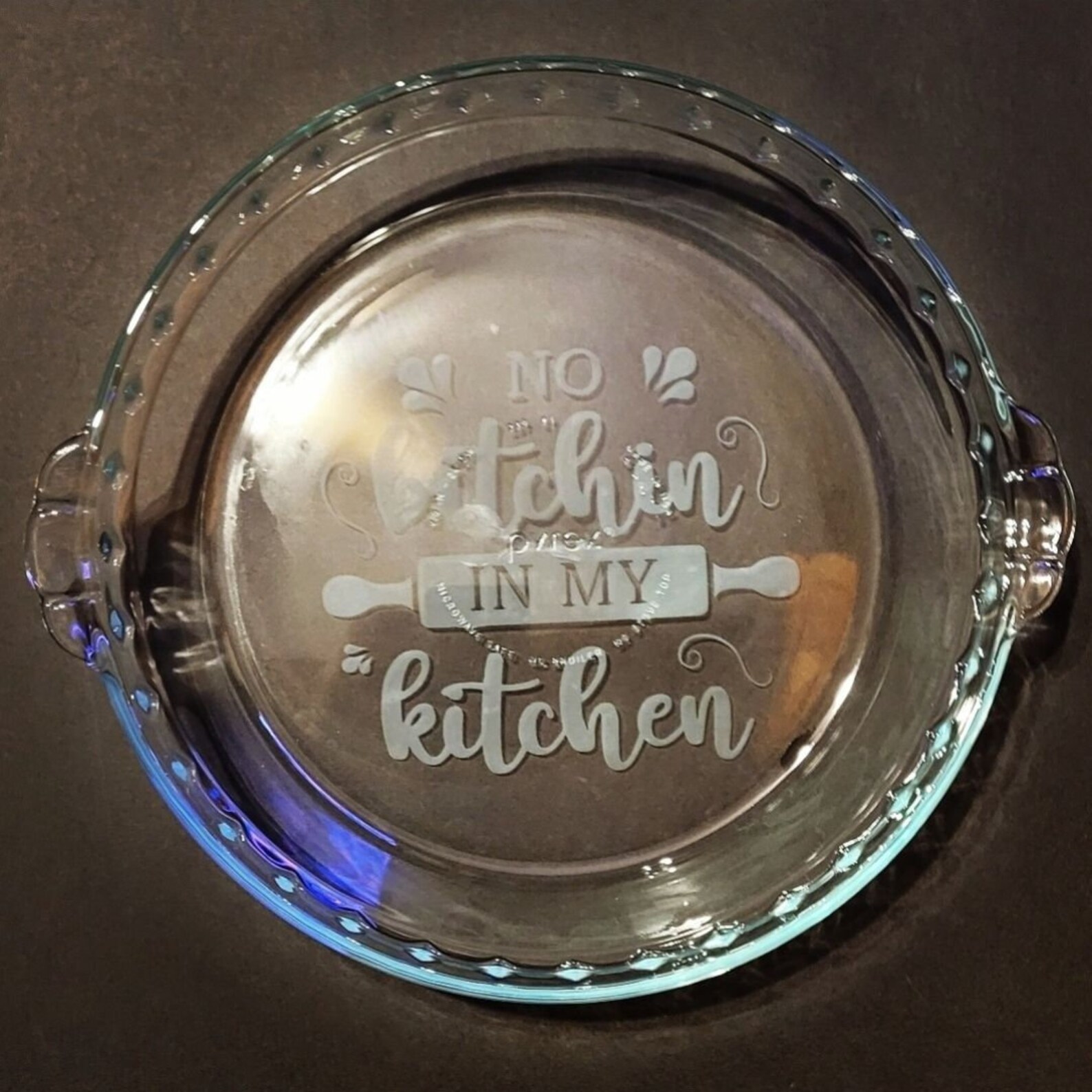 Etched Glass Pie Plate - Etsy