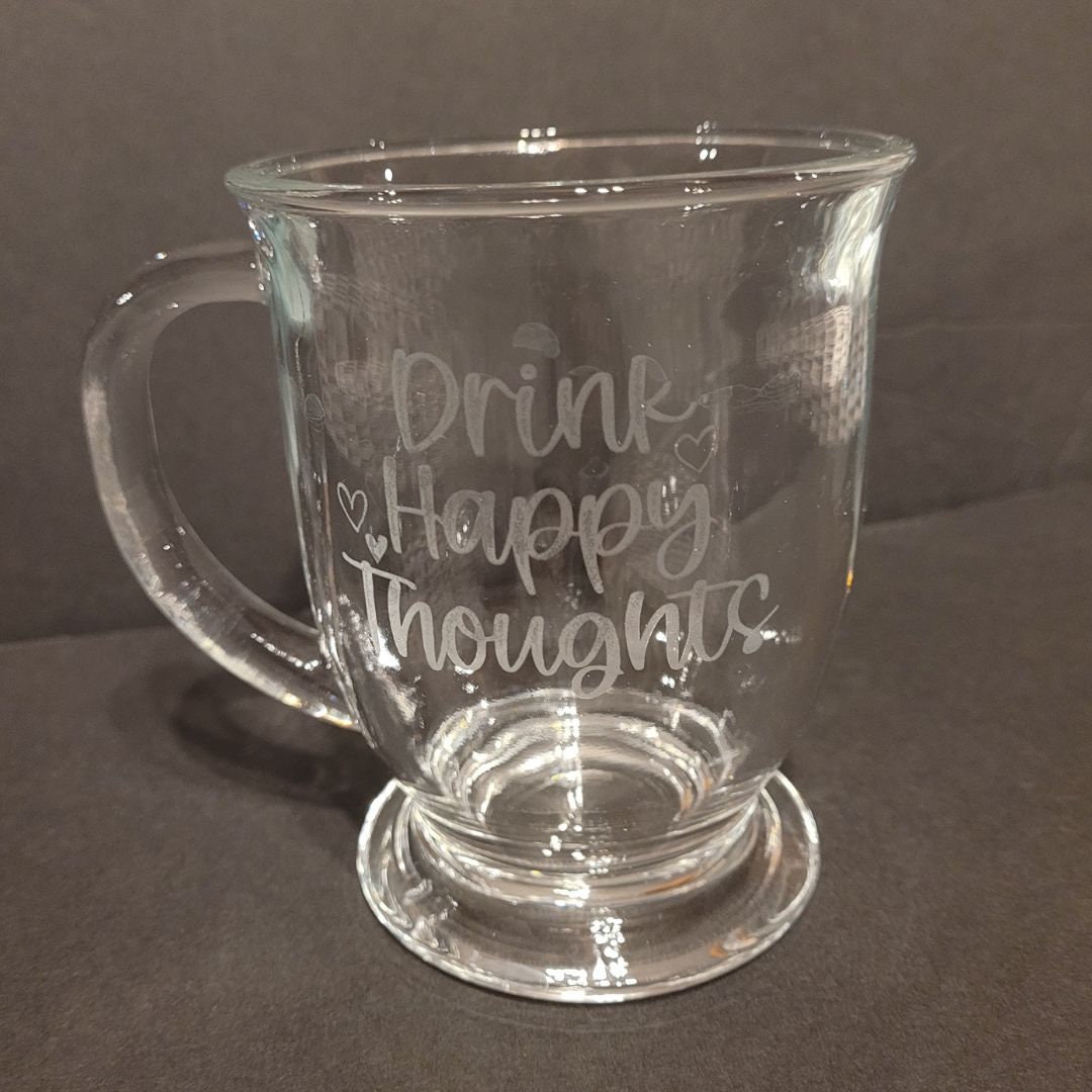 Etched Glass Coffee Mug - 16 Oz. - Etsy