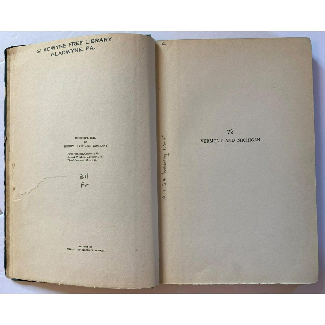 Robert Frost new Hampshire Poetry 1st Edition 3rd Printing 1924 Ex ...