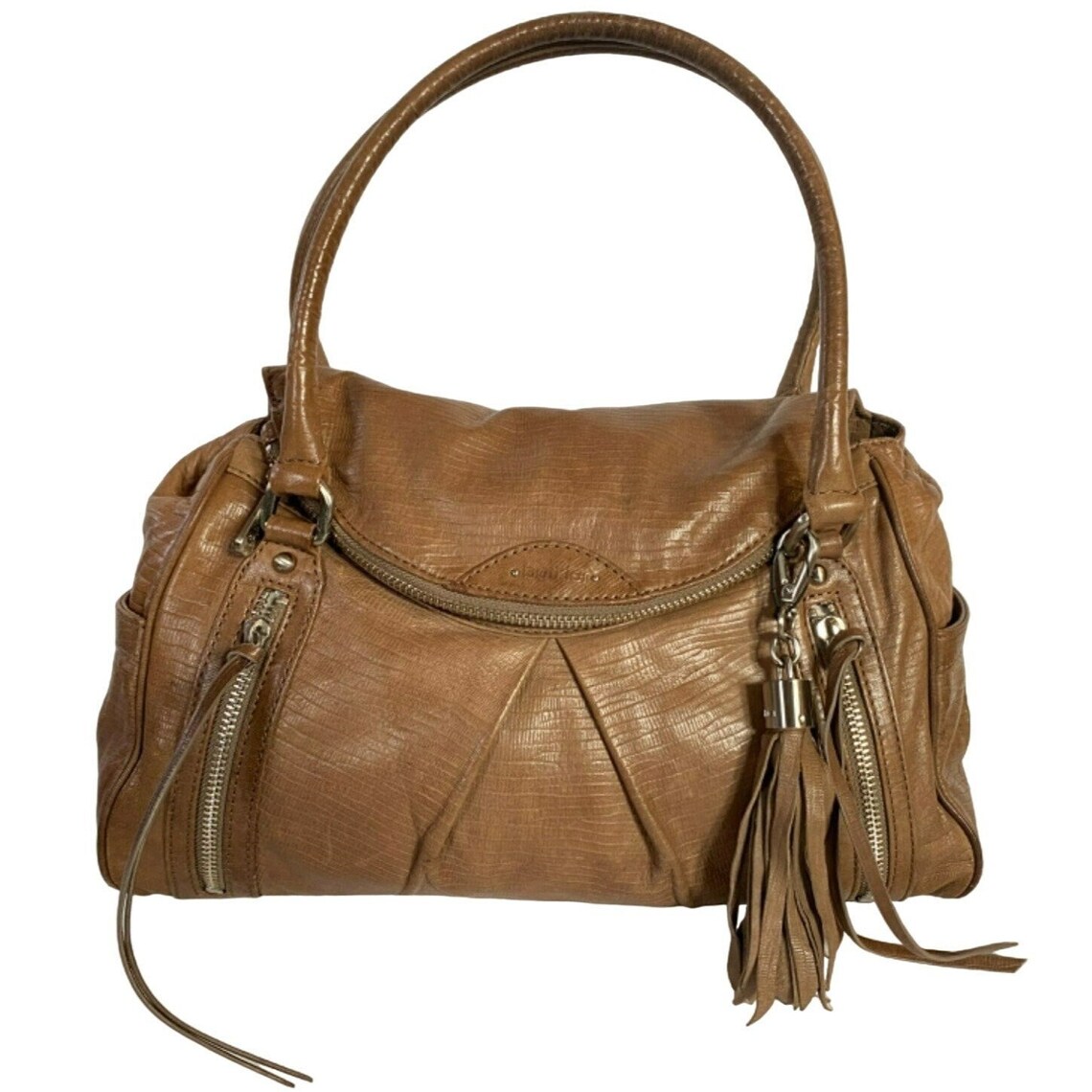 Vintage Botkier Morgan Brown Tan Leather Shoulder Bag Satchel Medium ...
