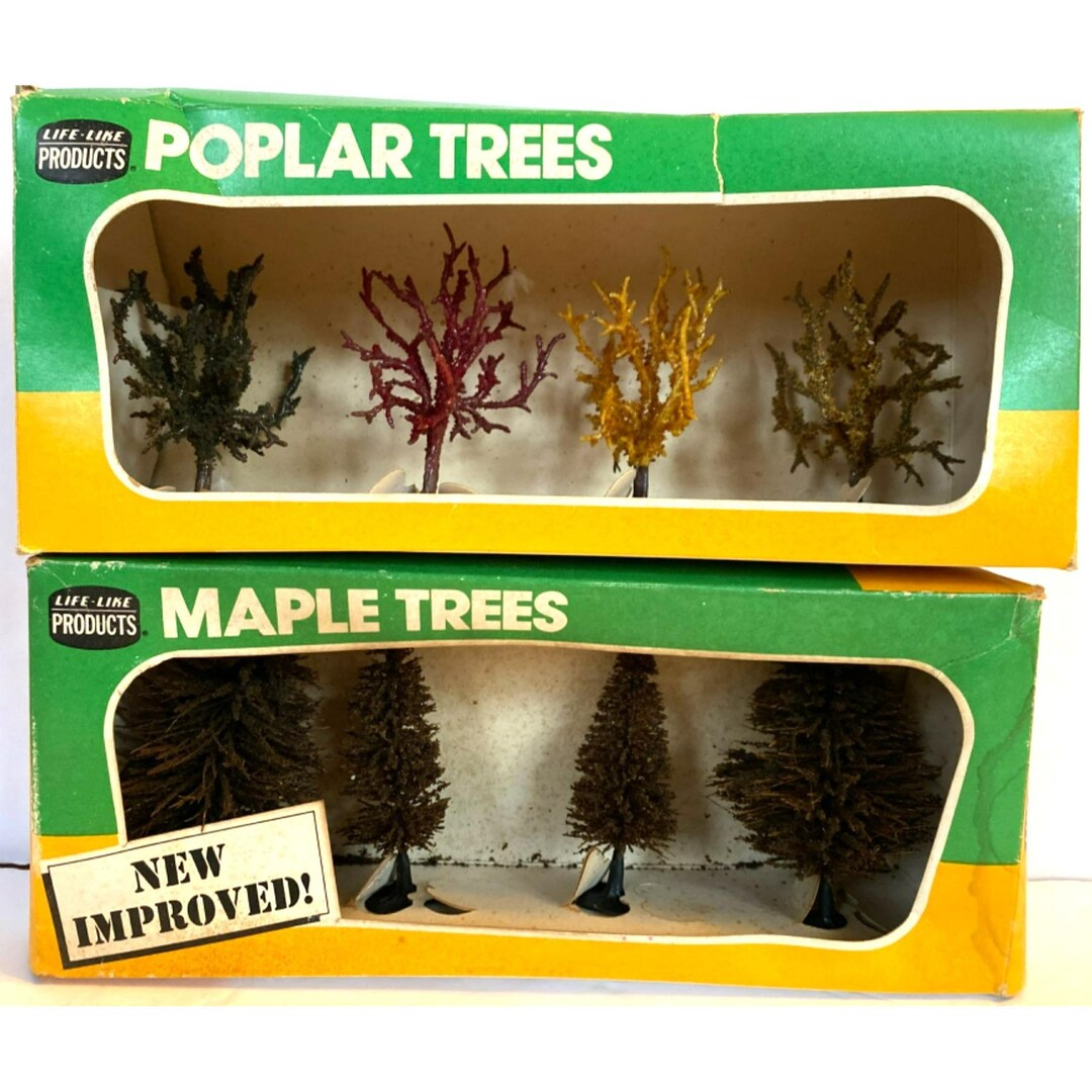 Vintage Life Like Products Maple Poplar Trees Train Accessories HO ...