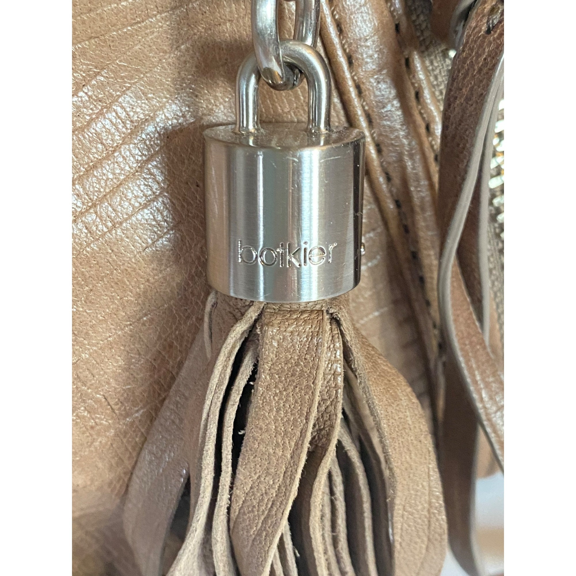 Vintage Botkier Morgan Brown Tan Leather Shoulder Bag Satchel Medium ...