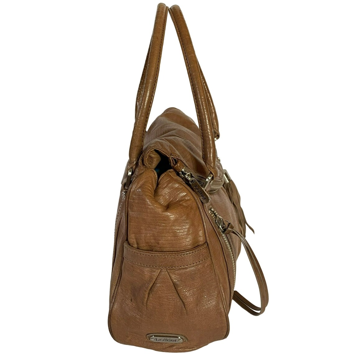 Vintage Botkier Morgan Brown Tan Leather Shoulder Bag Satchel Medium ...